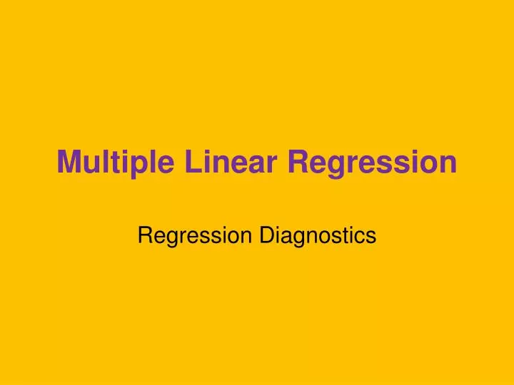 PPT - Multiple Linear Regression PowerPoint Presentation, free download ...