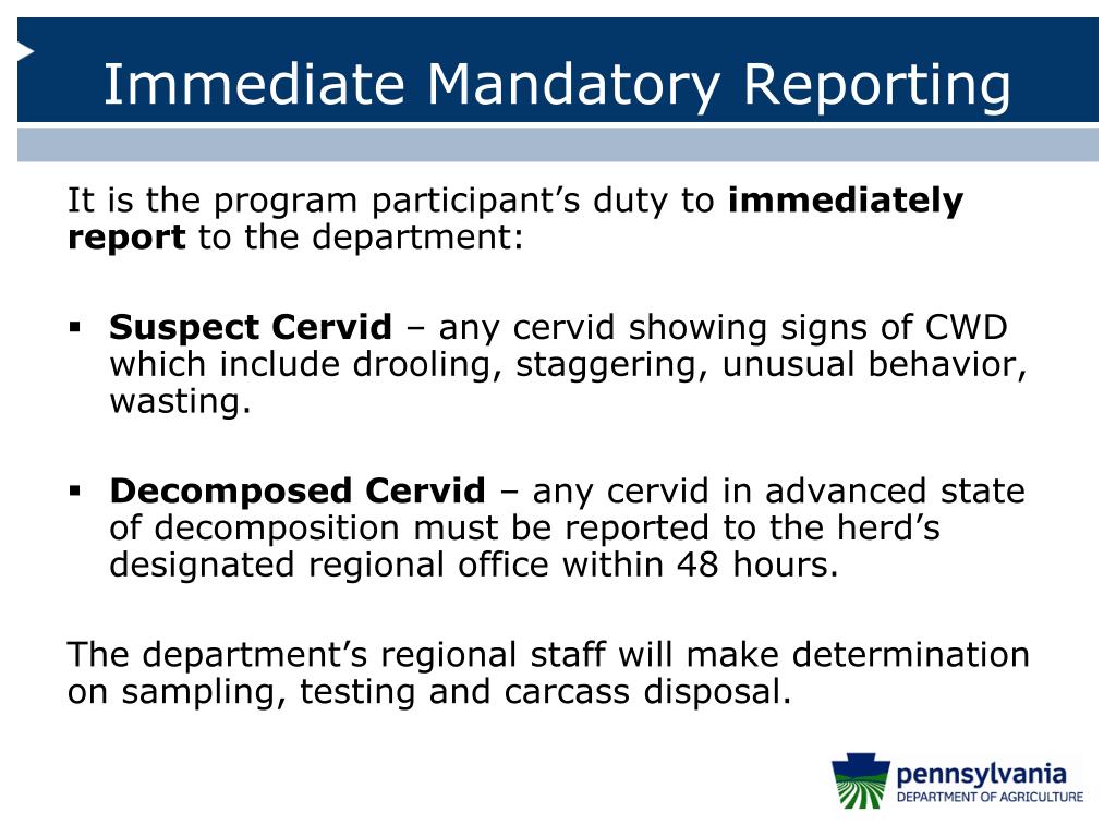 PPT - Chronic Wasting Disease 2014 Order of General Quarantine ...