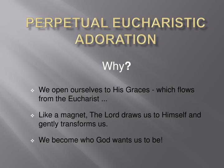 PPT - Perpetual eucharistic adoration PowerPoint Presentation - ID:2163064