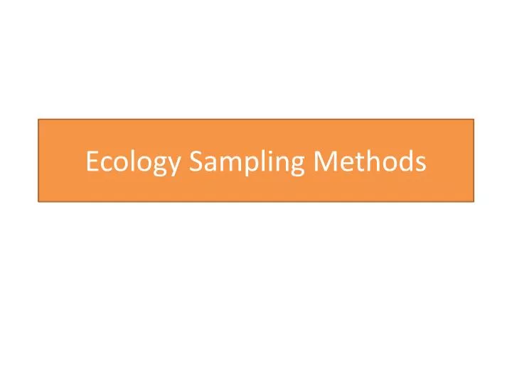 Sampling Methods Ppt