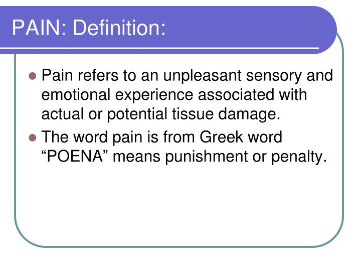 PPT - PAIN SENSATION PowerPoint Presentation - ID:2163644
