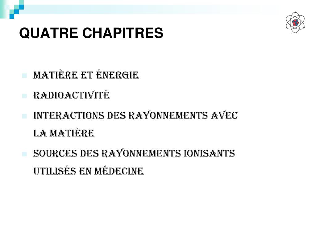 PPT - Éléments de Biophysique des Radiations Ionisantes PowerPoint ...