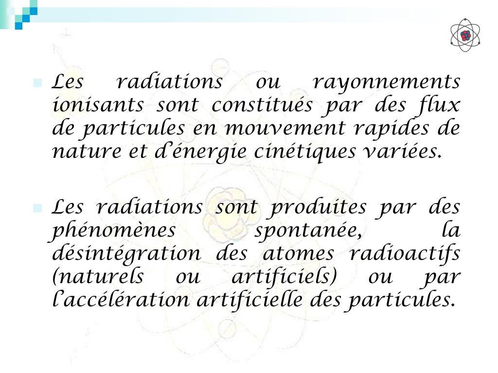 PPT - Éléments de Biophysique des Radiations Ionisantes PowerPoint ...