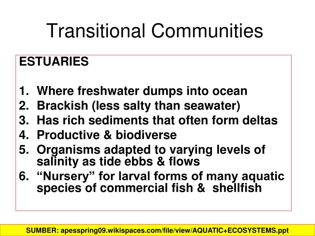 PPT - AQUATIC ECOSYSTEMS LANDSCAPE ECOLOGY RESTORATION ECOLOGY ...