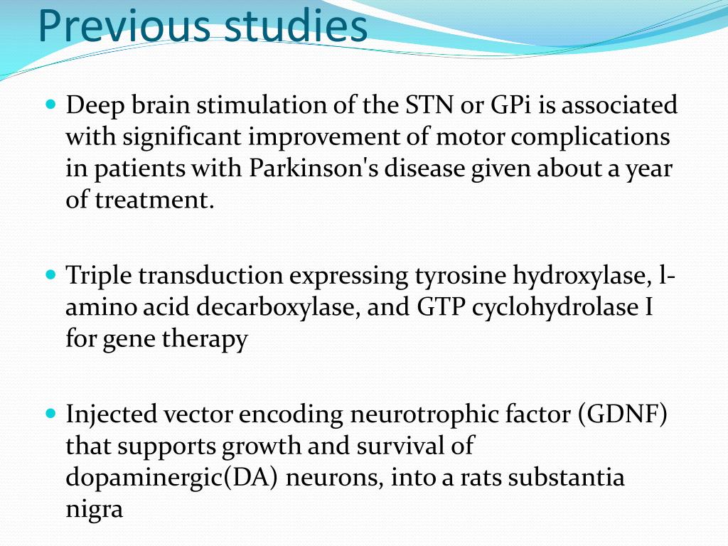 PPT - Subthalamic GAD Gene Therapy in a Parkinson’s Disease Rat Model ...