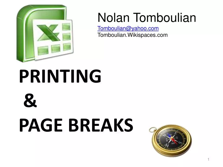 PPT - Printing & Page Breaks PowerPoint Presentation, free download ...