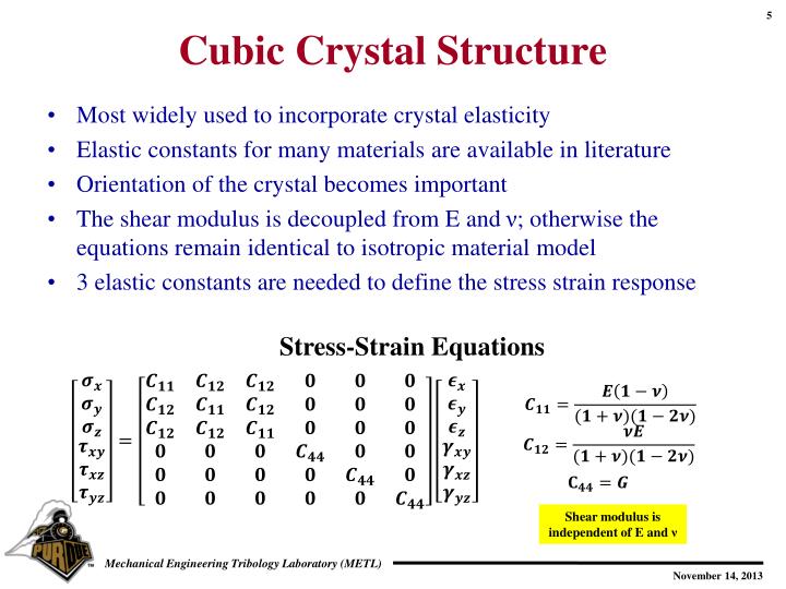 PPT - Effects of Crystal Elasticity on Rolling Contact Fatigue ...