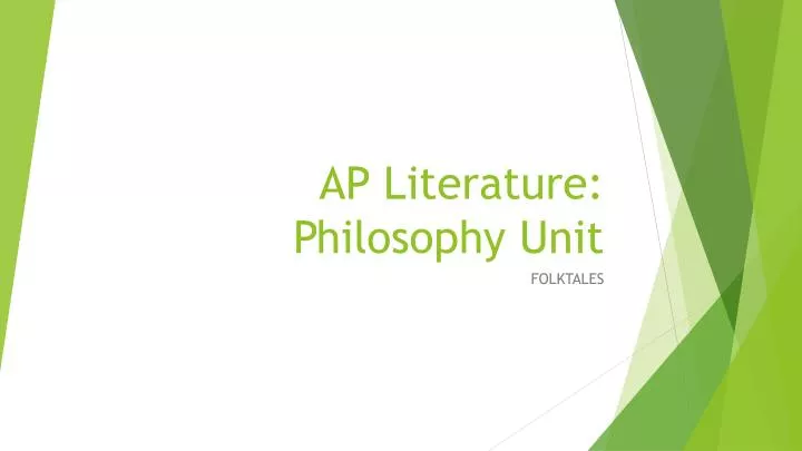 PPT - AP Literature: Philosophy Unit PowerPoint Presentation, free ...