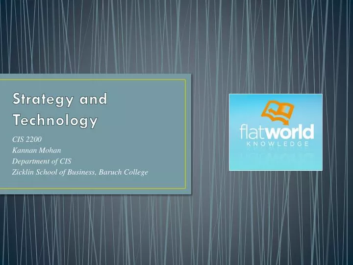 PPT - Strategy and Technology PowerPoint Presentation, free download ...