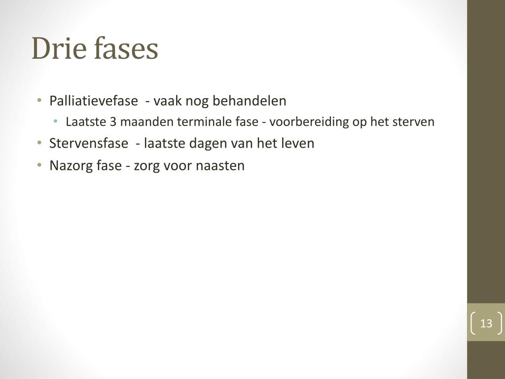 PPT - Verpleegkundige aspecten in de palliatieve zorg PowerPoint ...