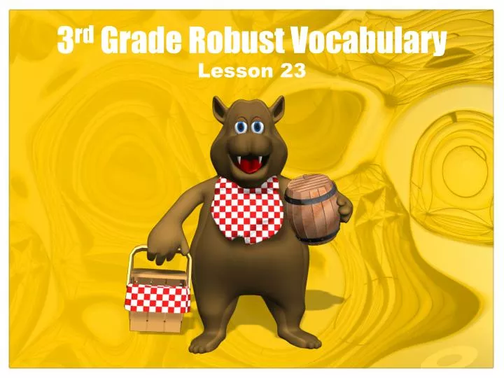 PPT - 3 rd Grade Robust Vocabulary PowerPoint Presentation, free ...