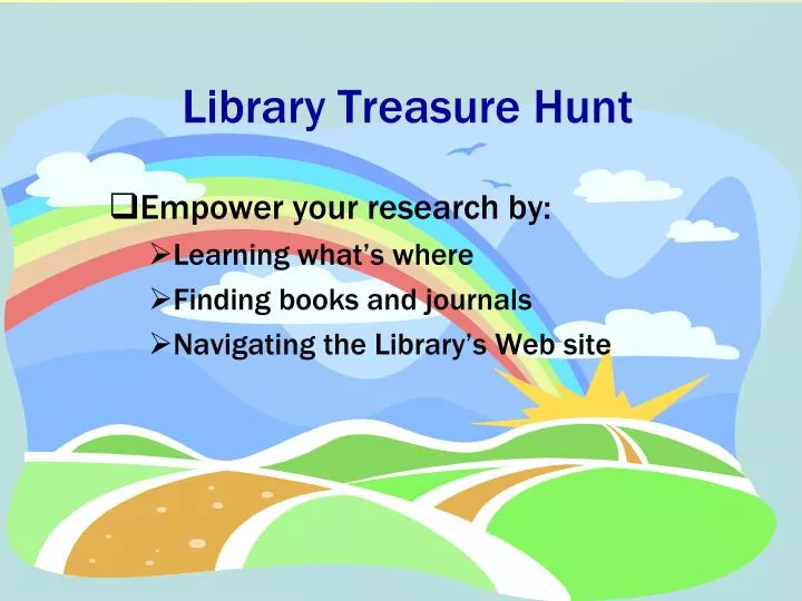 PPT - Library Treasure Hunt PowerPoint Presentation, free download - ID ...