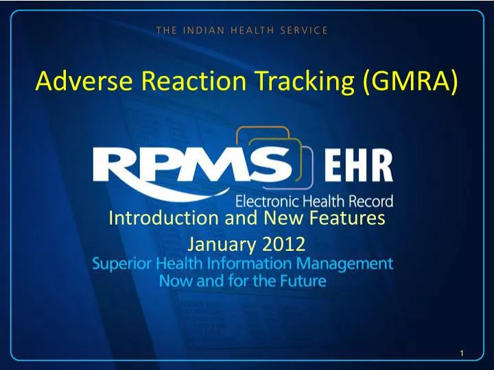 PPT - Adverse Reaction Tracking (GMRA) PowerPoint Presentation, free ...