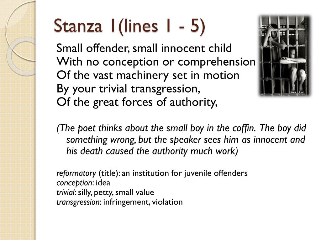 PPT - TO A SMALL BOY WHO DIED IN DIEPKLOOF REFORMATORY PowerPoint ...