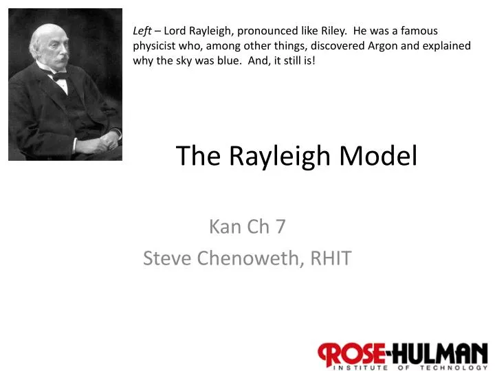 PPT - The Rayleigh Model PowerPoint Presentation, free download - ID ...