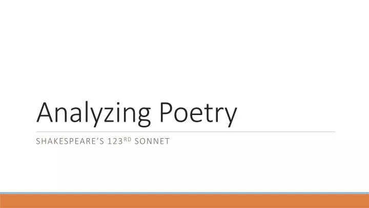 PPT - Analyzing Poetry PowerPoint Presentation, free download - ID:2167903