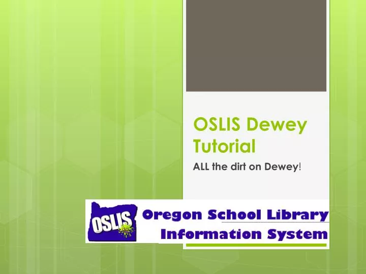 PPT - OSLIS Dewey Tutorial PowerPoint Presentation, free download - ID ...
