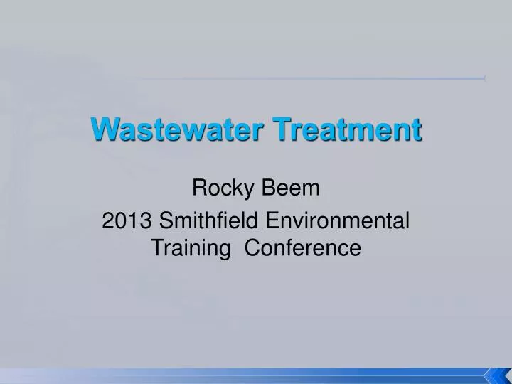 PPT - Wastewater Treatment PowerPoint Presentation, free download - ID ...