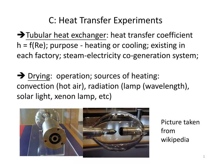 PPT - C: Heat Transfer Experiments PowerPoint Presentation, free ...