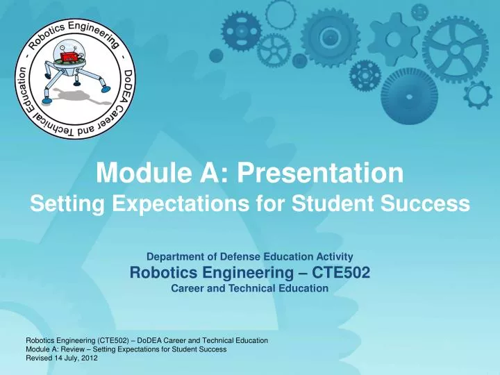 PPT - Module A: Presentation Setting Expectations for Student Success ...
