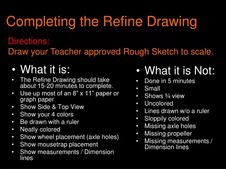PPT - Completing the Refine Drawing PowerPoint Presentation, free ...