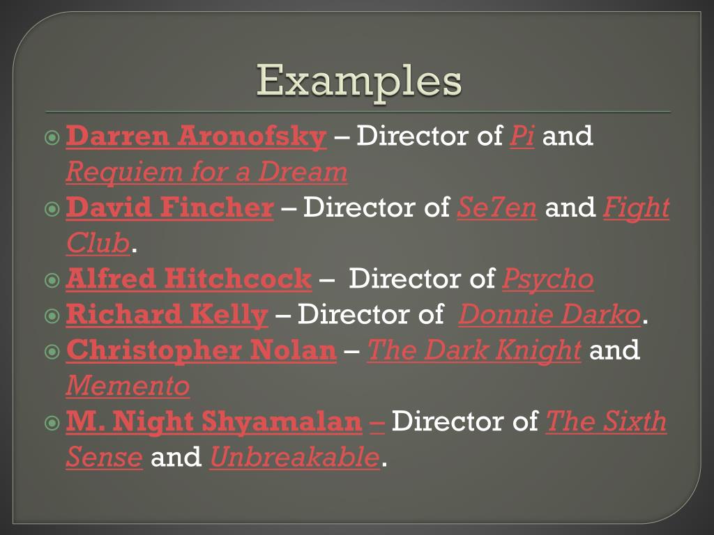 PPT - Psychological Thriller Characteristics PowerPoint Presentation ...