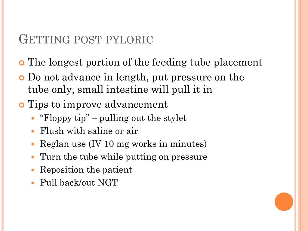 PPT - Feeding Tube Placements: Dietitian training and the Procedure ...