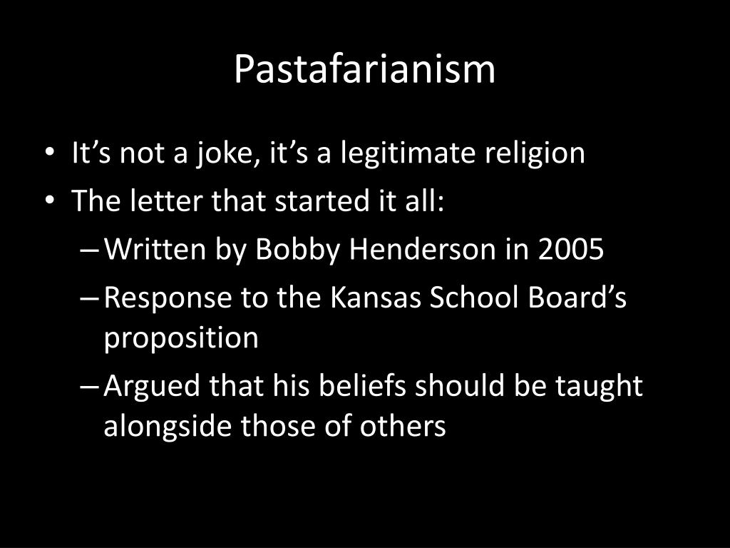 PPT - The Church of The Flying Spaghetti Monster PowerPoint ...