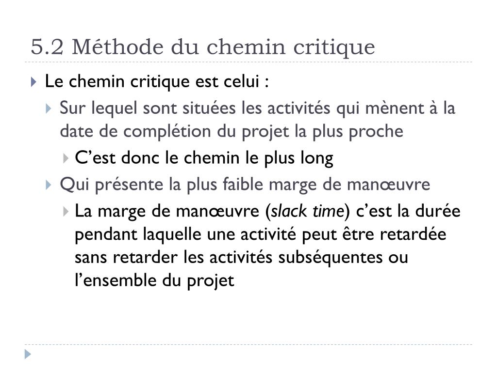 PPT - Séance 5 : Gestion de l’échéancier du projet PowerPoint ...
