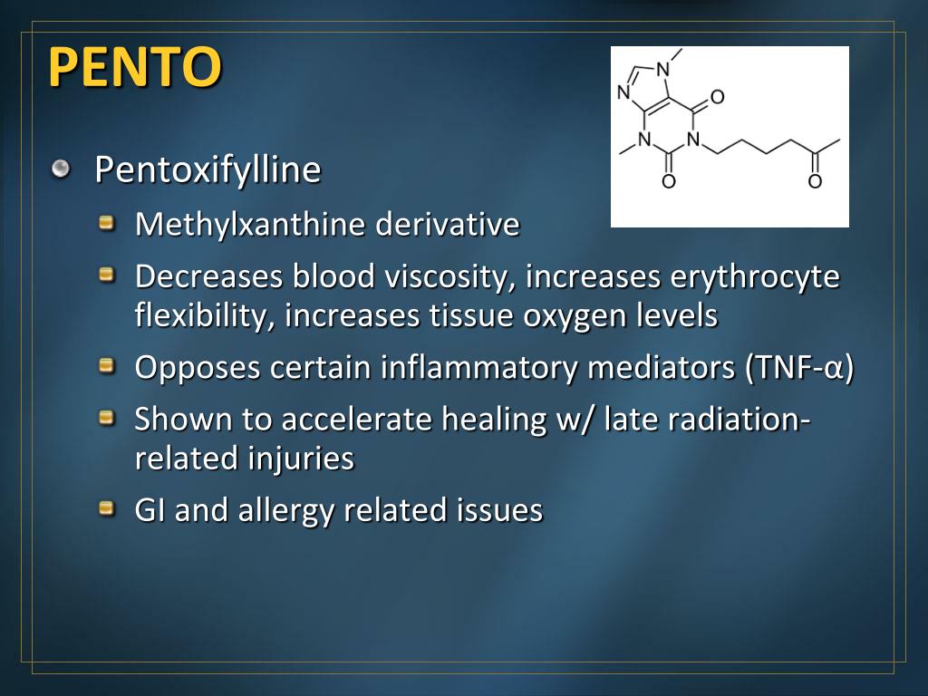PPT - The Efficacy of Pentoxifylline / Tocopherol Combination in the ...