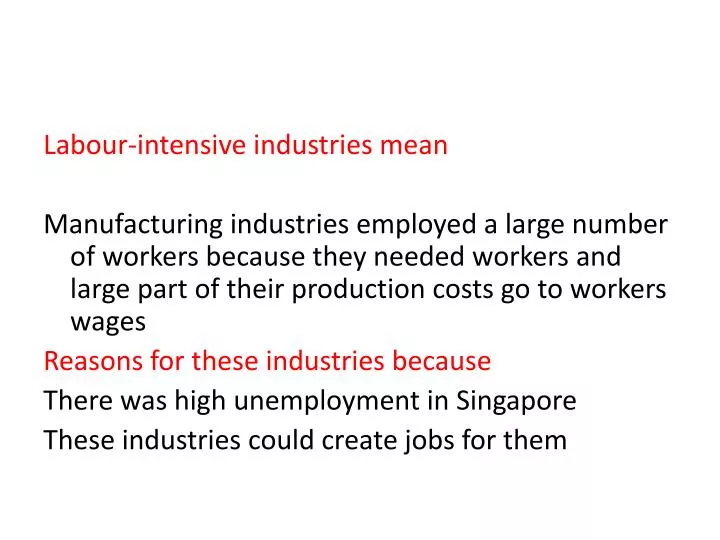PPT - Labour -intensive industries mean PowerPoint Presentation, free ...