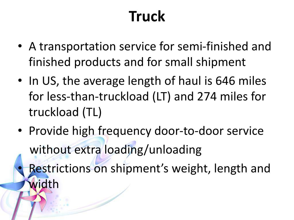 PPT - TRANSPORTATION PL201 FUNDAMENTAL OF LOGISTICS MANAGEMENT ...