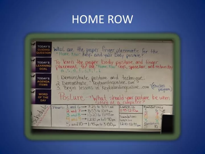 PPT - HOME ROW PowerPoint Presentation, free download - ID:2171913