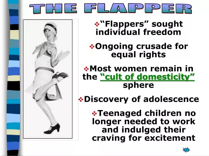PPT - “Flappers” sought individual freedom Ongoing crusade for equal ...