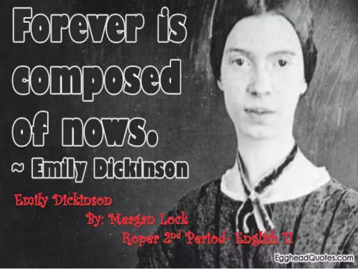 Ppt Emily Dickinson Powerpoint Presentation Free Download Id2172035