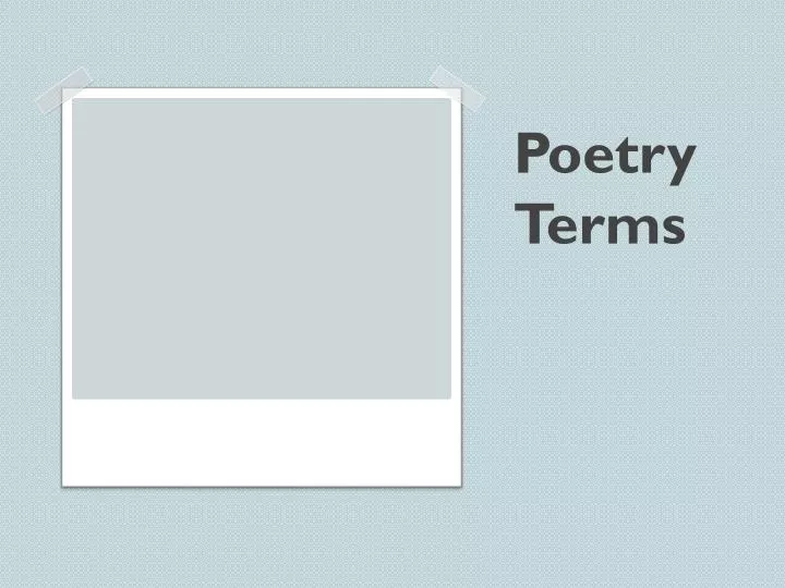 PPT - Poetry Terms PowerPoint Presentation, free download - ID:2172770