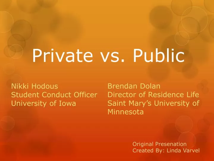 PPT - Private vs. Public PowerPoint Presentation, free download - ID ...