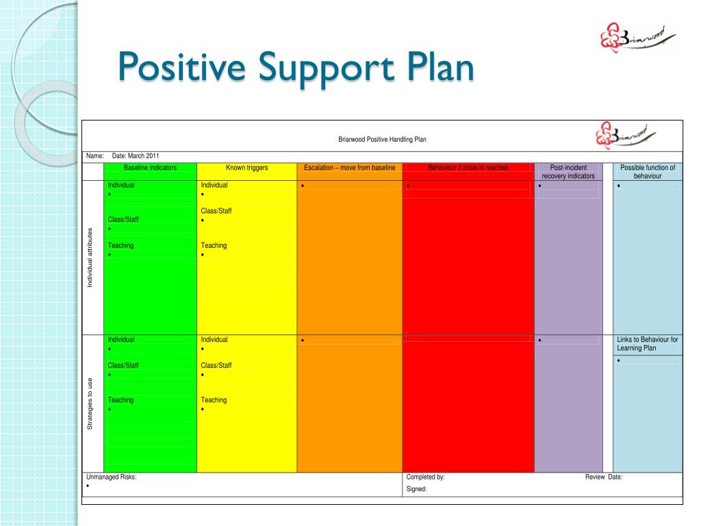 Ppt Positive Support Plans Powerpoint Presentation Free Download
