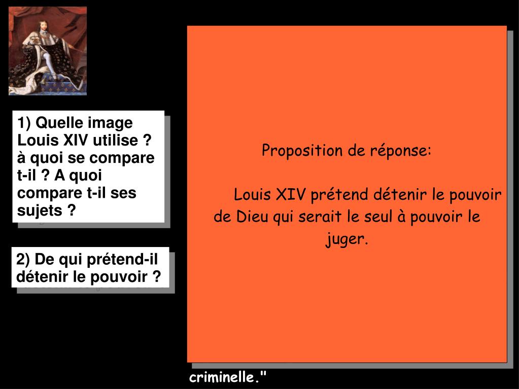 PPT - I. La monarchie de droit divin : un pouvoir absolu ? PowerPoint ...