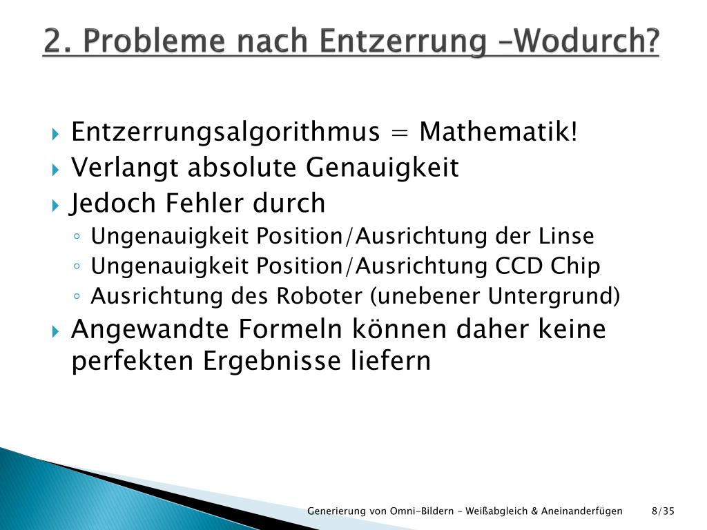 PPT - Generierung von Omni -Bildern Teil 1 – Entzerrung Teil 2 ...