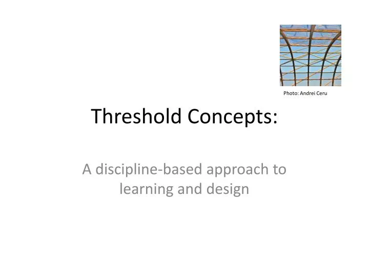 PPT - Threshold Concepts: PowerPoint Presentation, free download - ID ...