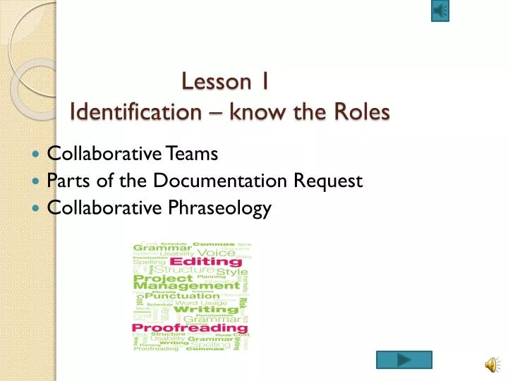 PPT - Lesson 1 Identification – know the Roles PowerPoint Presentation ...
