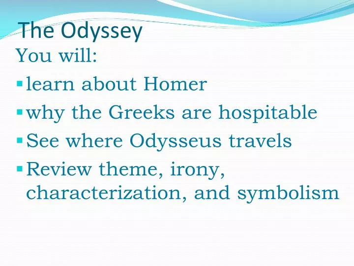 PPT - The Odyssey PowerPoint Presentation, free download - ID:2174576
