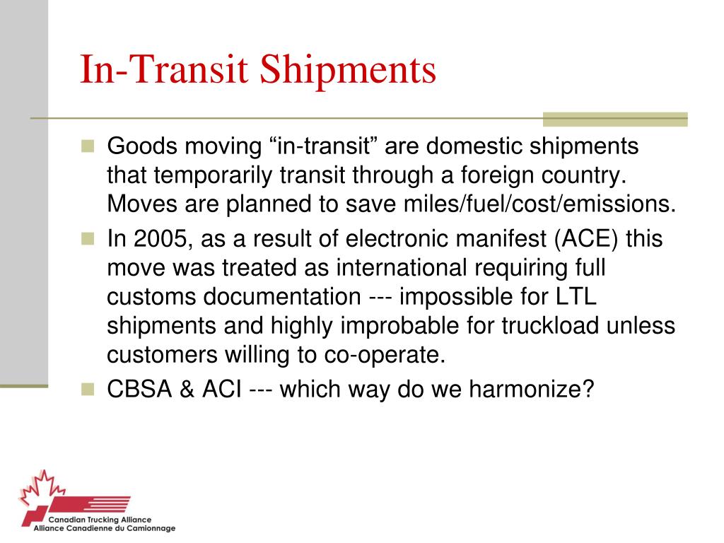 PPT - Canadian Trucking Alliance (CTA) Perspectives on Cross Border ...