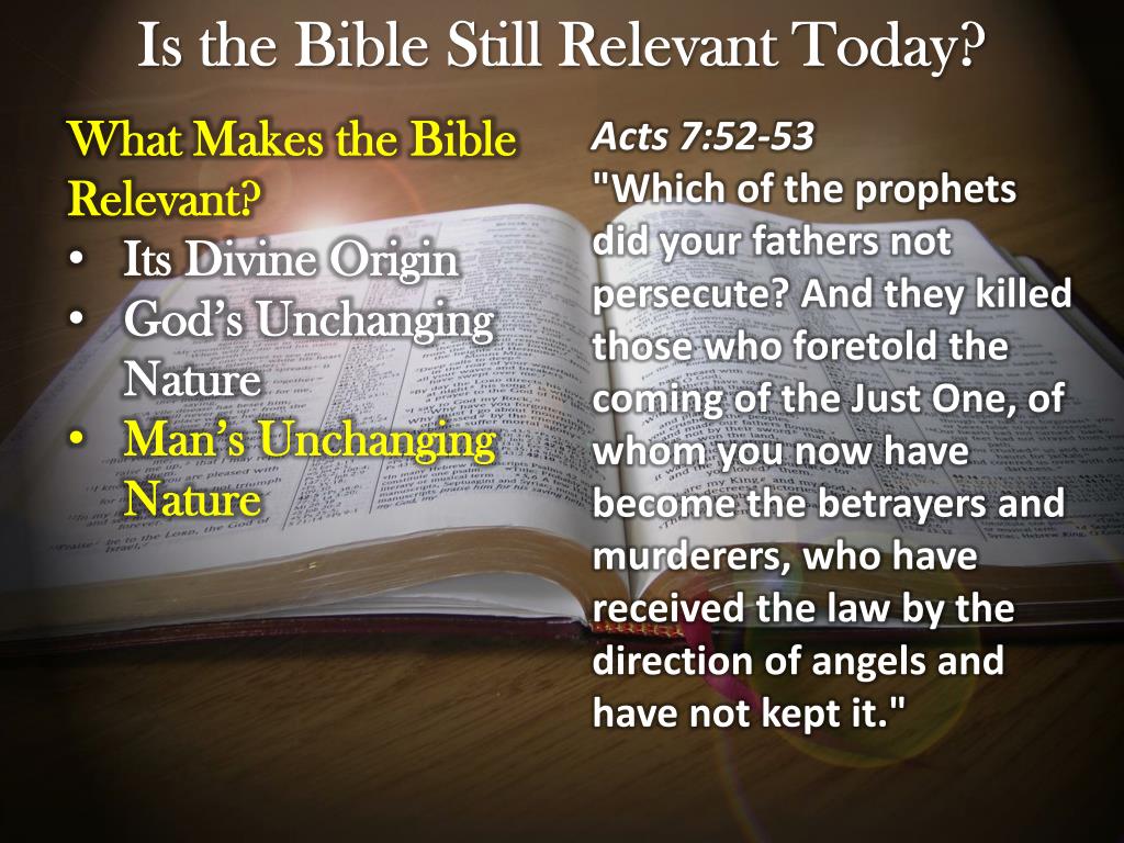 PPT - Is the Bible Still Relevant Today? PowerPoint Presentation, free ...