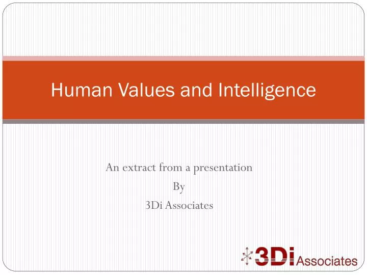 PPT - Human Values and Intelligence PowerPoint Presentation, free ...