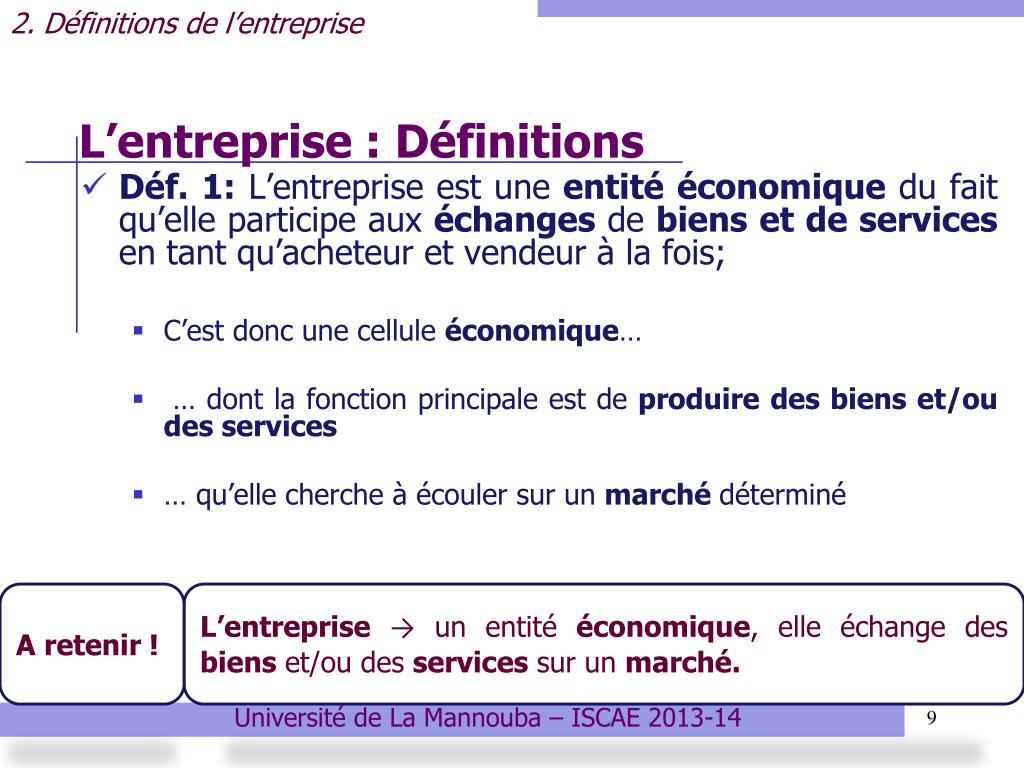 PPT - L’Entreprise & son Environnement PowerPoint Presentation, free ...