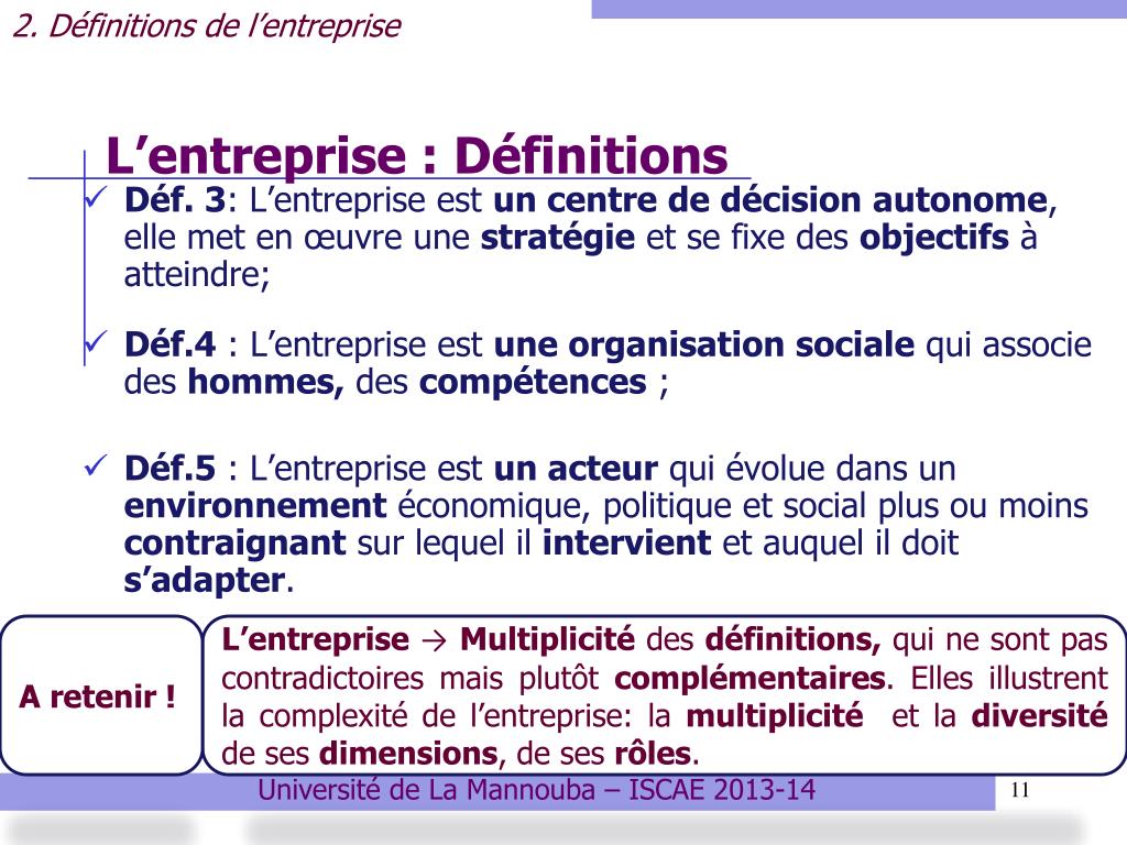 PPT - L’Entreprise & son Environnement PowerPoint Presentation, free ...