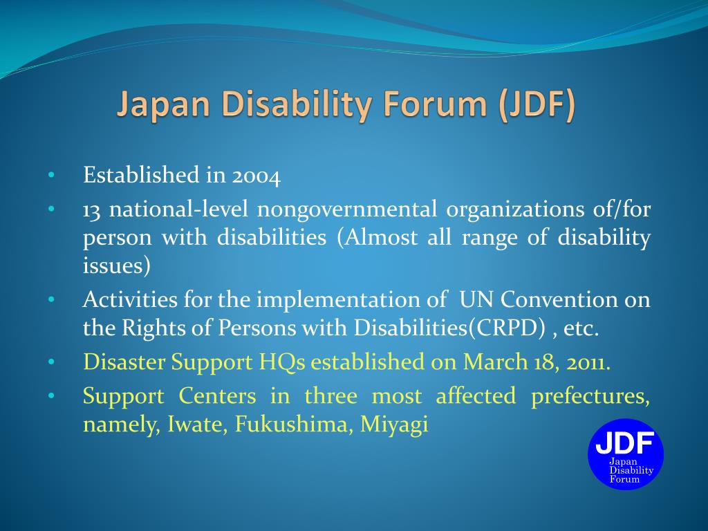 PPT - Persons with Disabilities in the Great East Japan Earthquake ...