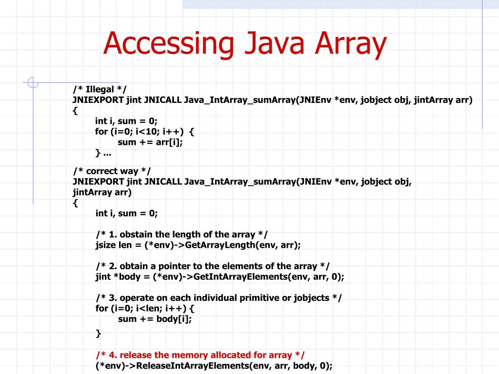 Ppt Java Native Interface Modified From Cs587x Lecture Department Of Computer Science